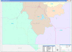 Fall River County, SD Wall Maps - MapSales