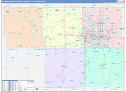 Des Moines-West Des Moines Metro Area, IA Wall Maps - MapSales