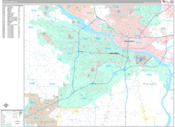 Little Rock Arkansas Wall Maps - MapSales