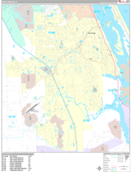 Port Orange Florida Wall Maps - MapSales