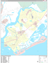 Mount Pleasant South Carolina Wall Maps - MapSales