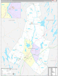 Androscoggin County, ME Wall Maps - MapSales