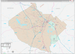 Bibb County, GA Wall Maps - MapSales