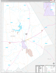 Brown County, TX Wall Maps - MapSales