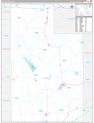Caddo County, OK Wall Maps - MapSales