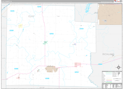 Clay County, IL Wall Maps - MapSales