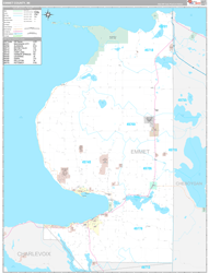 Emmet County, MI Wall Maps - MapSales