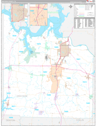 Grayson County, TX Wall Maps - MapSales