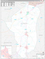 Jefferson County, GA Wall Maps - MapSales