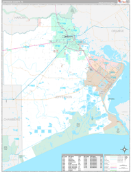 Jefferson County, TX Wall Maps - MapSales