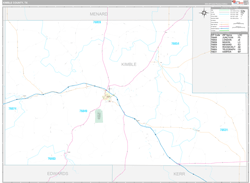 Kimble County, TX Wall Maps - MapSales