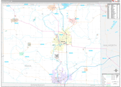 Rock County, WI Wall Maps - MapSales