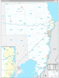St. Clair County, MI Wall Maps - MapSales