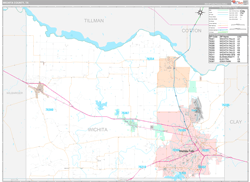 Wichita County, TX Wall Maps - MapSales