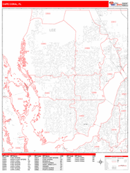 Cape Coral Florida Wall Maps - MapSales
