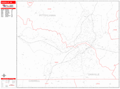 Danville Virginia Wall Maps - MapSales