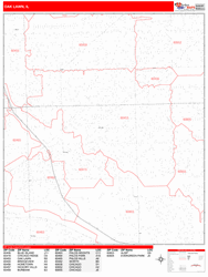 Oak Lawn Illinois Wall Maps - MapSales