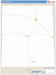 Cochran County, TX Number of Households Zip Code Wall Map by MarketMAPS