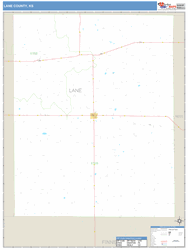 Lane County, KS Number of Households Zip Code Wall Map by MarketMAPS