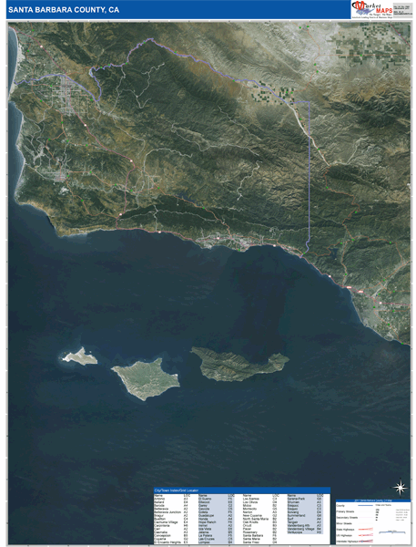 Maps of Santa Barbara County California - marketmaps.com