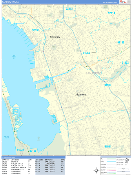 Maps of National City California - marketmaps.com