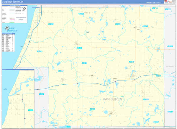 Maps of Van Buren County Michigan - marketmaps.com