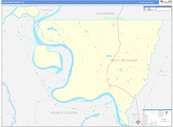 Maps of West Feliciana Parish (County) Louisiana - marketmaps.com