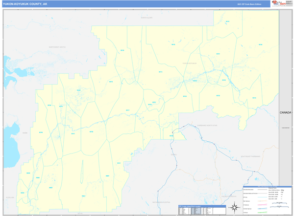 Maps of Yukon Koyukuk Borough (County) Alaska - marketmaps.com