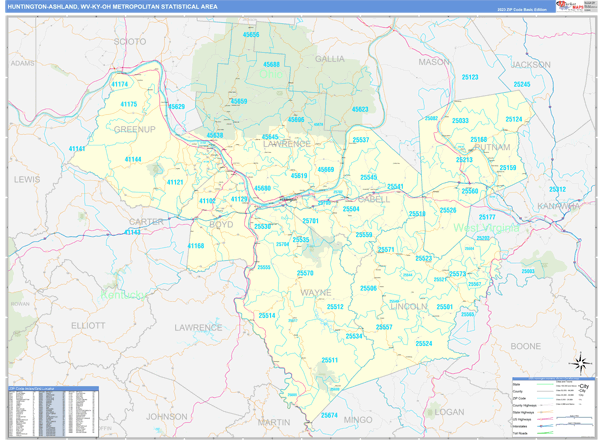 Huntington Wv Zip Code Map - Map