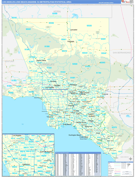 Maps of Los Angeles-Long Beach-Anaheim Metro Area California
