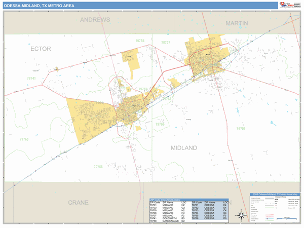 Maps of Odessa-Midland Metro Area Texas - marketmaps.com