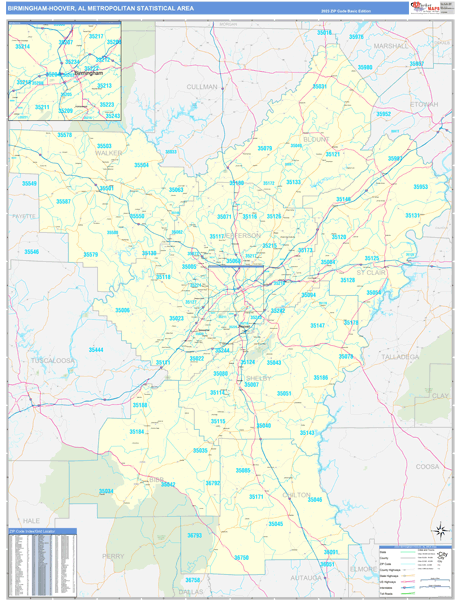 Maps of Birmingham-Hoover Metro Area Alabama - marketmaps.com
