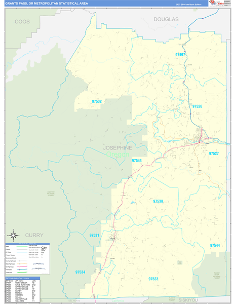 Maps of Grants Pass Metro Area Oregon - marketmaps.com