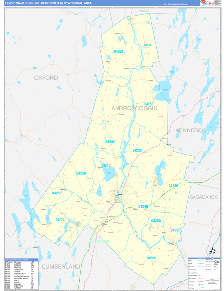 Maps of Lewiston-Auburn Metro Area Maine - marketmaps.com