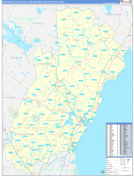 Maps of Portsmouth-Rochester Metro Area New Hampshire - marketmaps.com