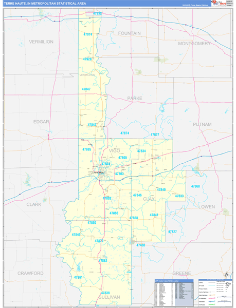 Maps of Terre Haute Metro Area Indiana