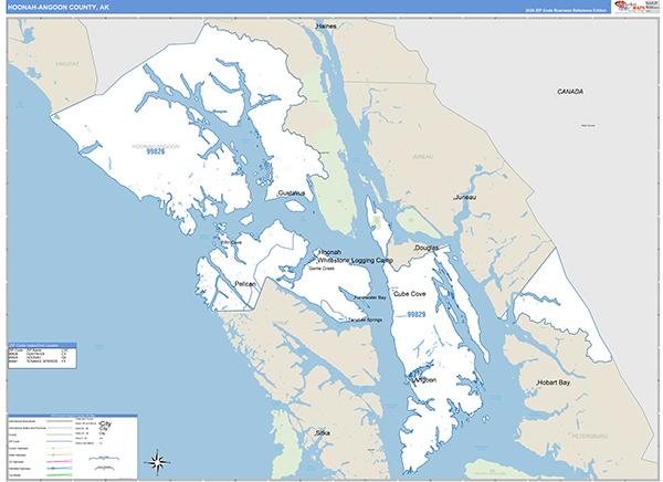 Digital Maps of Hoonah Angoon Borough (County) Alaska - marketmaps.com