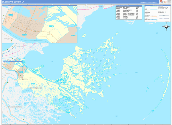 Maps of St. Bernard Parish (County) Louisiana - marketmaps.com