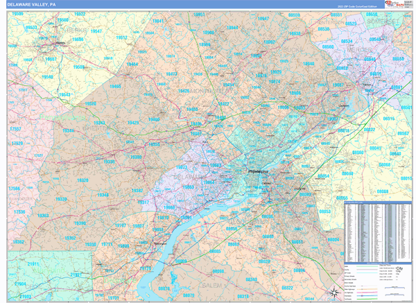 Maps of Delaware Valley Metro Area Pennsylvania - marketmaps.com