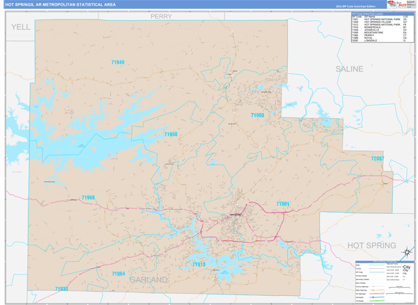 Maps of Hot Springs Metro Area Arkansas - marketmaps.com