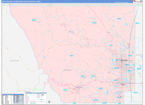 Maps of Fort Collins Metro Area Colorado - marketmaps.com