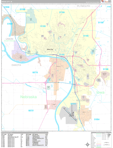 Sioux City Iowa Zip Code Map - United States Map