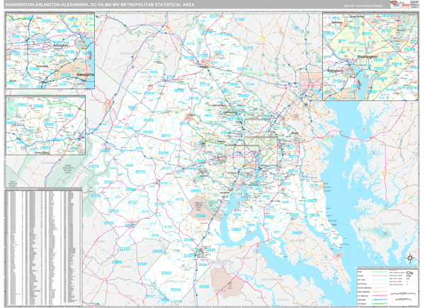 Maps of Washington-Arlington-Alexandria Metro Area District Of Columbia