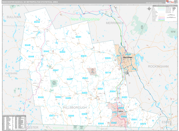 Maps of Manchester-Nashua Metro Area New Hampshire - marketmaps.com