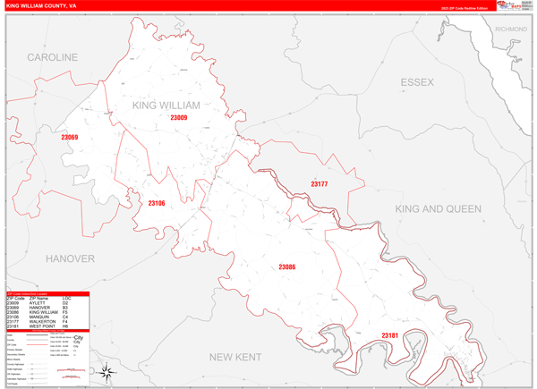 Maps of King William County Virginia - marketmaps.com