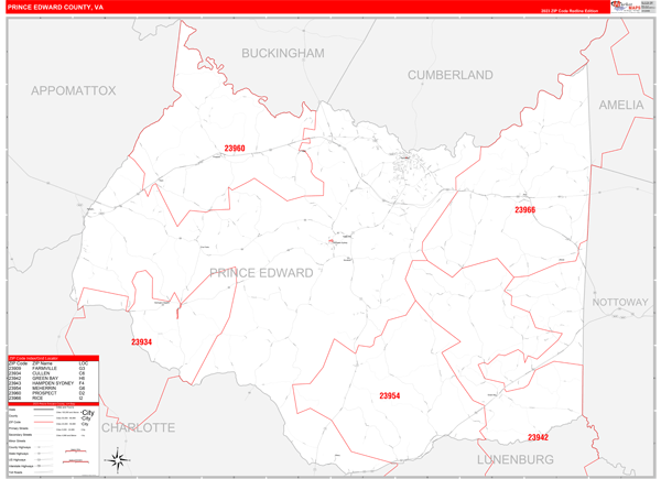 Maps of Prince Edward County Virginia - marketmaps.com