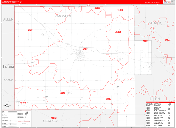 Maps of Van Wert County Ohio - marketmaps.com