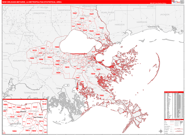 Maps of New Orleans-Metairie Metro Area Louisiana - marketmaps.com