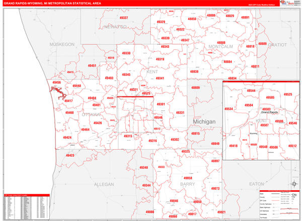 Maps of Grand Rapids-Wyoming Metro Area Michigan - marketmaps.com