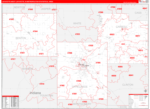 Maps of Lafayette-West Lafayette Metro Area Indiana - marketmaps.com